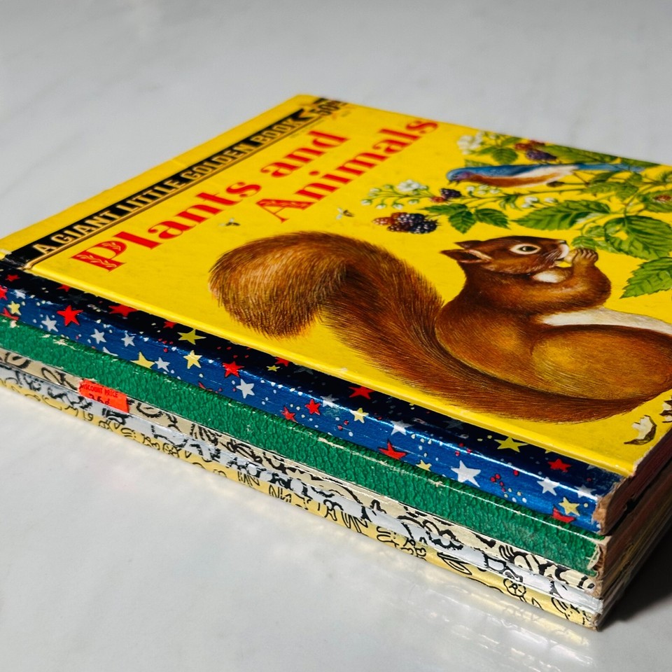 Little Golden Book - Vintage Lot of 5 Sam Firehouse Plants Animals God ...