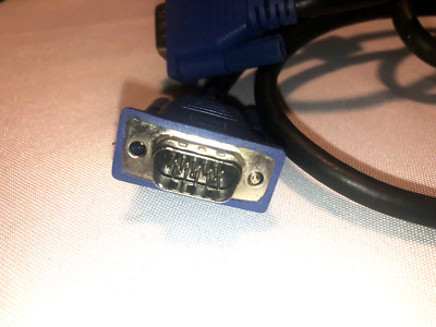 5.6ft Long15PIN SVGA SUPER VGA Monitor Male Cable BLUE CORD FOR PC TV ...