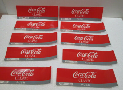 10 ORIGINAL VINTAGE COCA~COLA VENDING MACHINE SELECTION INSERTS 7x21/4 ...