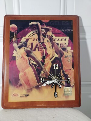 Rare LOS ANGELES LAKERS 2000 WALL CLOCK BASKETBALL NBA Ft Kobe Bryant 8 ...