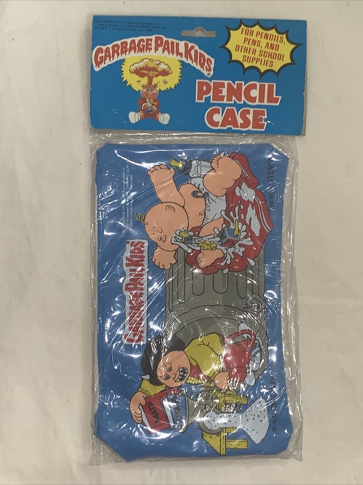 1986 Garbage Pail Kids Pencil Case UNOPENED Bad Brad Up Chuck Ailin Al ...