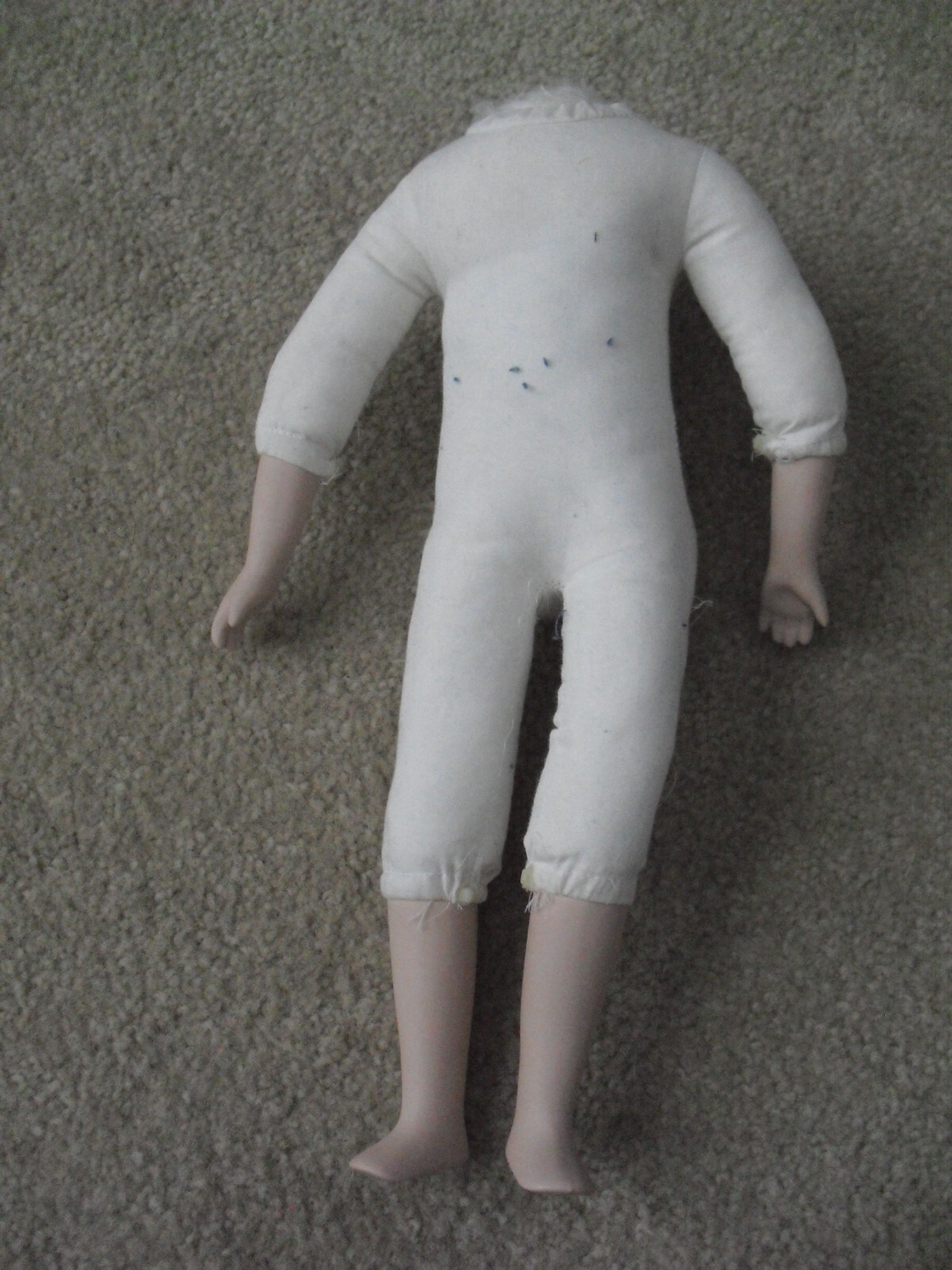 Vintage Porcelain Cloth Girl Doll Body Arms Legs 12 1/2" Tall | eBay