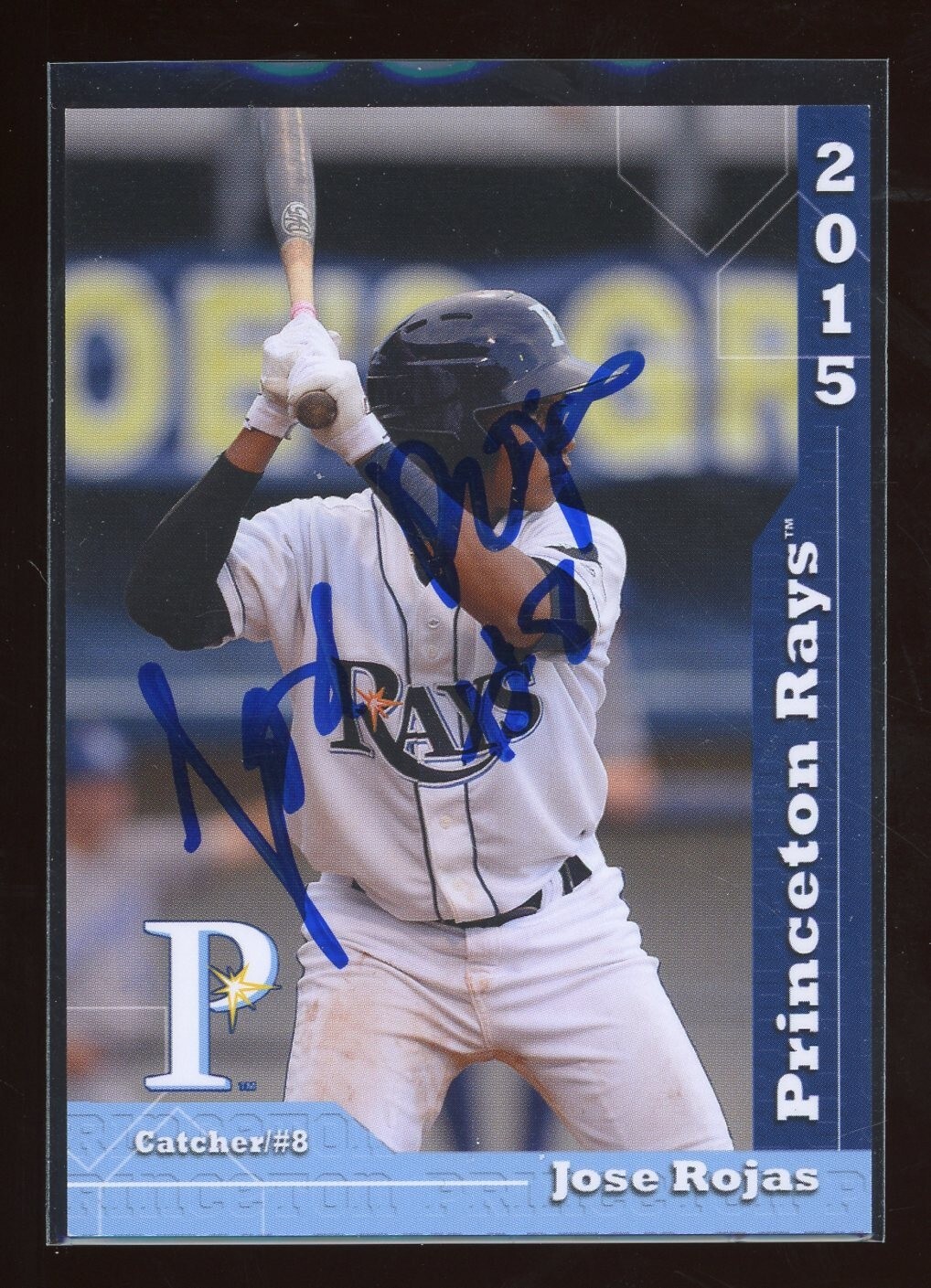 2015 Princeton Rays JOSE ROJAS Signed Card autograph auto | eBay