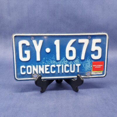 Connecticut License Plate Vintage GY-1675 Rustic Patina CT USA | eBay