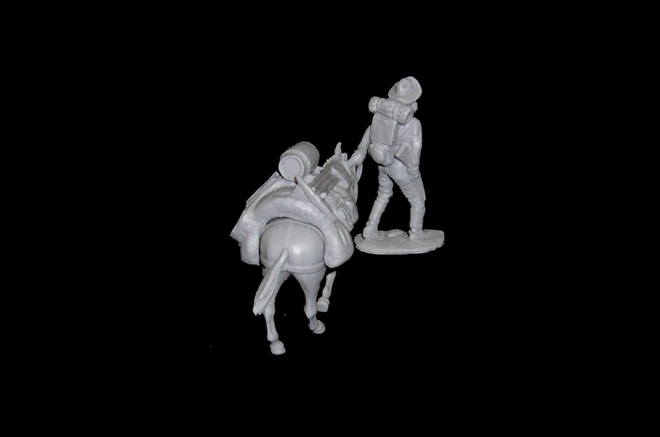Prospector & Pack Mule set #3 resin western miners MARX toy soldiers ...