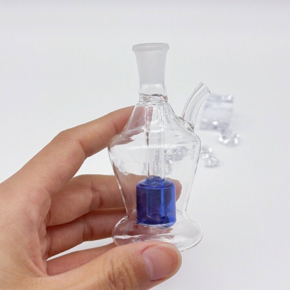 Mini 3.3in Blue Glass Hookah Bong Smoking Pyrex Shisha Bubbler Water ...