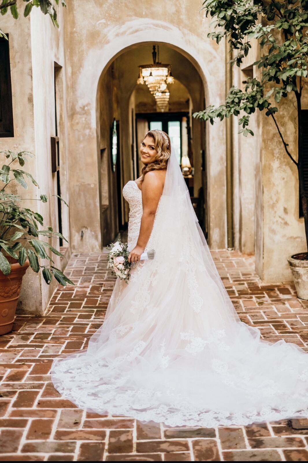 Allure Bridal Lace Wedding Dress Plus Size with Cathe… - Gem