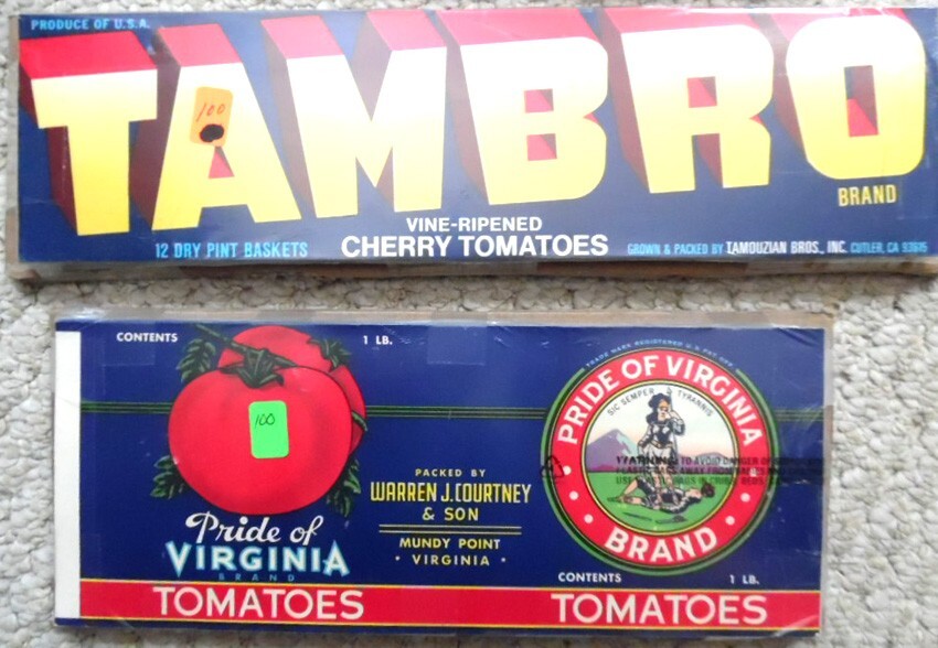 1000 Vintage can labels, 10 diff & 100 ea, all mint, ALL Tomatoes, on sale price | eBay