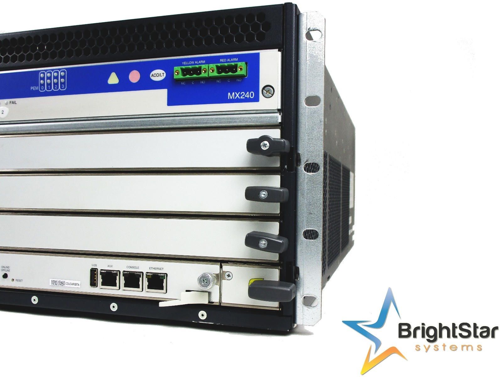 Juniper MX240 Router 1x RE-S-2000-4096 1x SCB-MX960 2x PWR-MX480-1200 ...