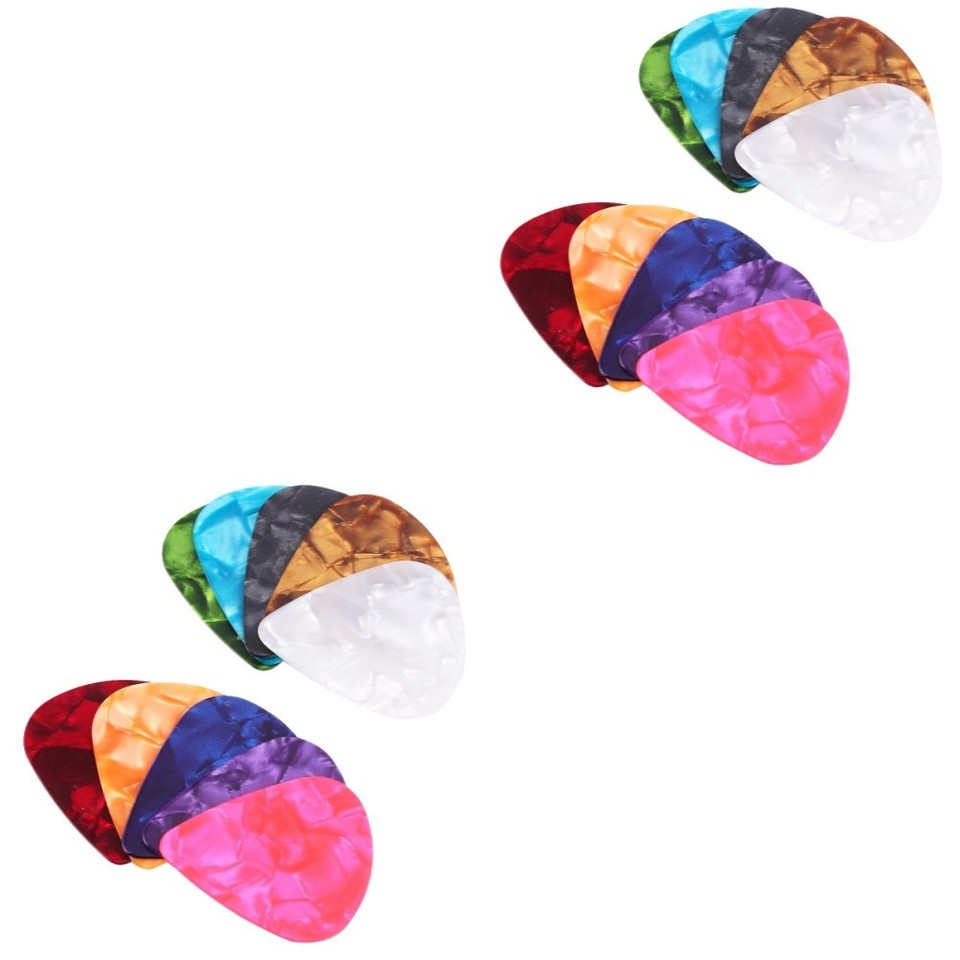50pcs Guitar Pick Set Plastic Plectrum Thumb Guitar Picks Index Finger ...