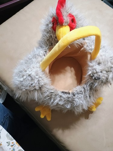 Plush Rooster Chicken Easter Basket 12" Handle Brown Egg Hunt Kids Gift ...