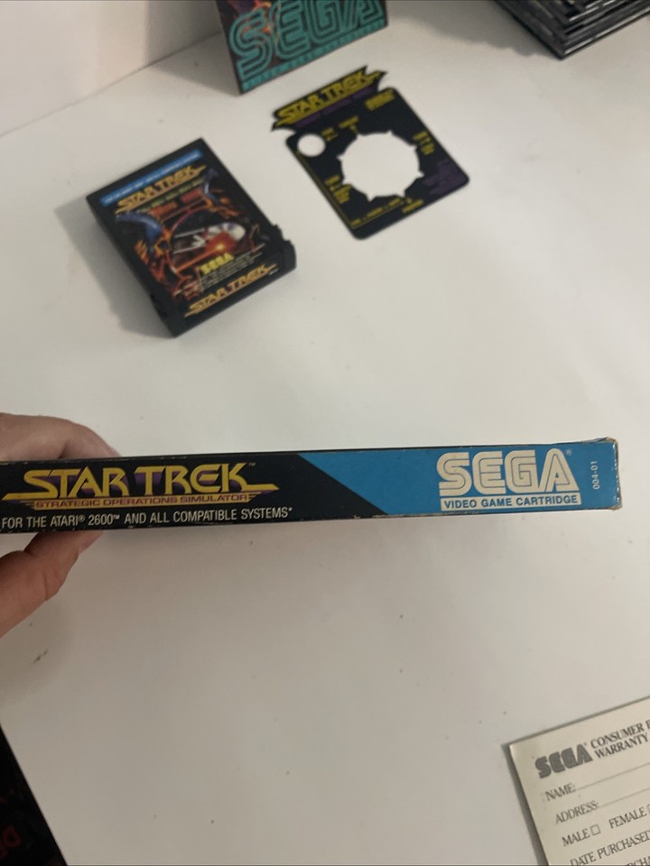 Sega Atari Star Trek CIB With Warranty And Joystick Overlay. Rare! | eBay