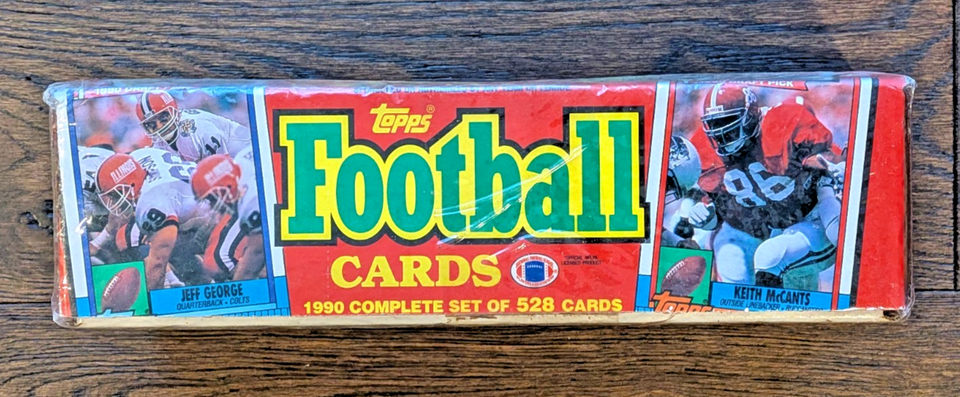 1990 Vintage Topps Football Cards Complete Set of 528 Cards Sealed New ...