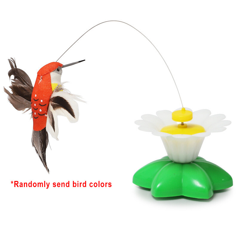 Bird Teaser Kitten Cat Toys Auto 360° Rotate Interactive Training Toy ...