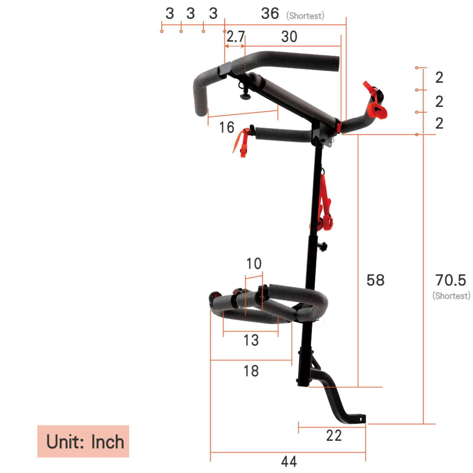 HYPERAX IRIDIUM HITCH RV-rated vertical hitch-mounted kayak rack | eBay