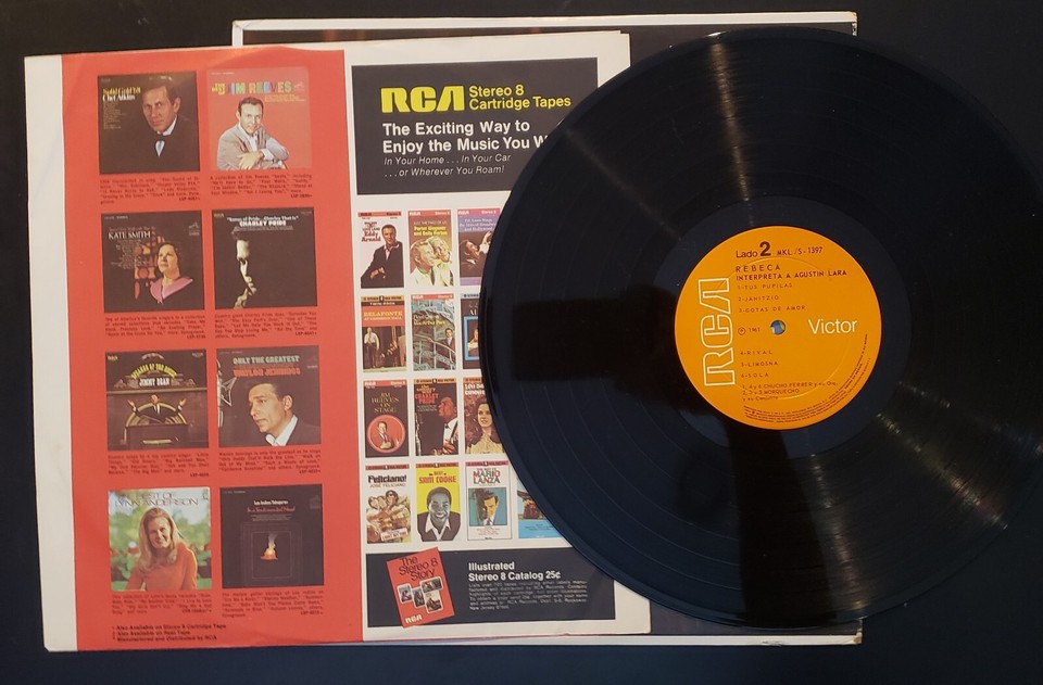 Rebeca 'Sra. Tentación' "Rebeca Interpreta a Agustín Lara" Vinyl Record ...