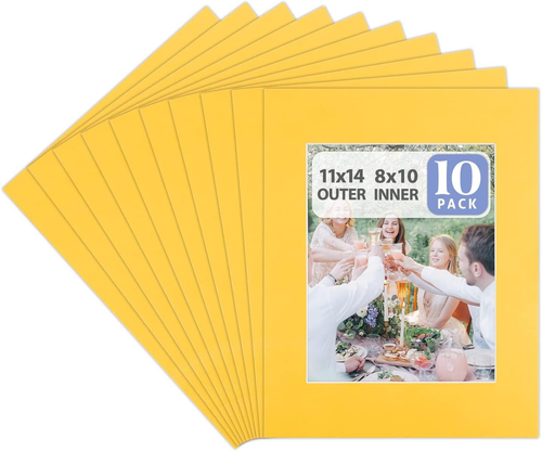 , Pack of 10, 11X14 for 8X10 Color Picture Photo Mat -White-Cor ...