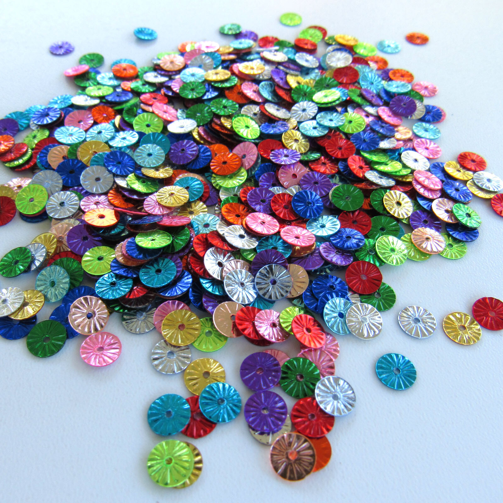 Sequins Mixed Metallic Sunburst/Starburst/Wheels Paillette 6mm #4 ~200 ...