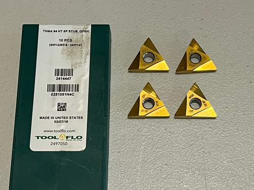 TOOL-FLO Carbide Inserts - TNMA 54 NT 5P STUB GP50C - Qty. 4 - NEW ...