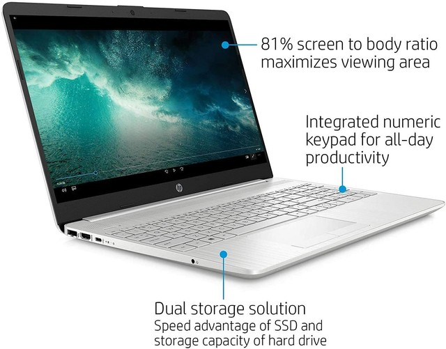 HP 15-gw0010wm 15.6" (1TB, AMD Ryzen 3 3rd Gen., 2.6GHz, 4GB) Laptop ...