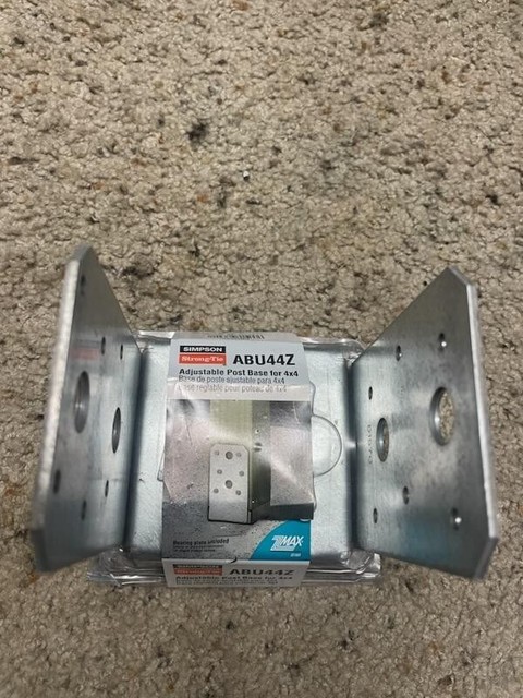 Simpson Strong-tie ABU44Z Adjustable Post Base with Uplift for sale ...
