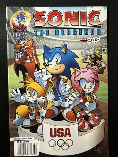 Sonic the Hedgehog #242 2012 NEWSSTAND 1st Print Archie Adventure Sega ...