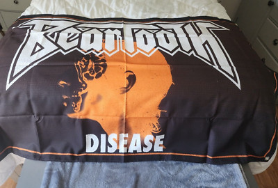 Beartooth Band Disease album wall flag orange/black 54"x34" | eBay