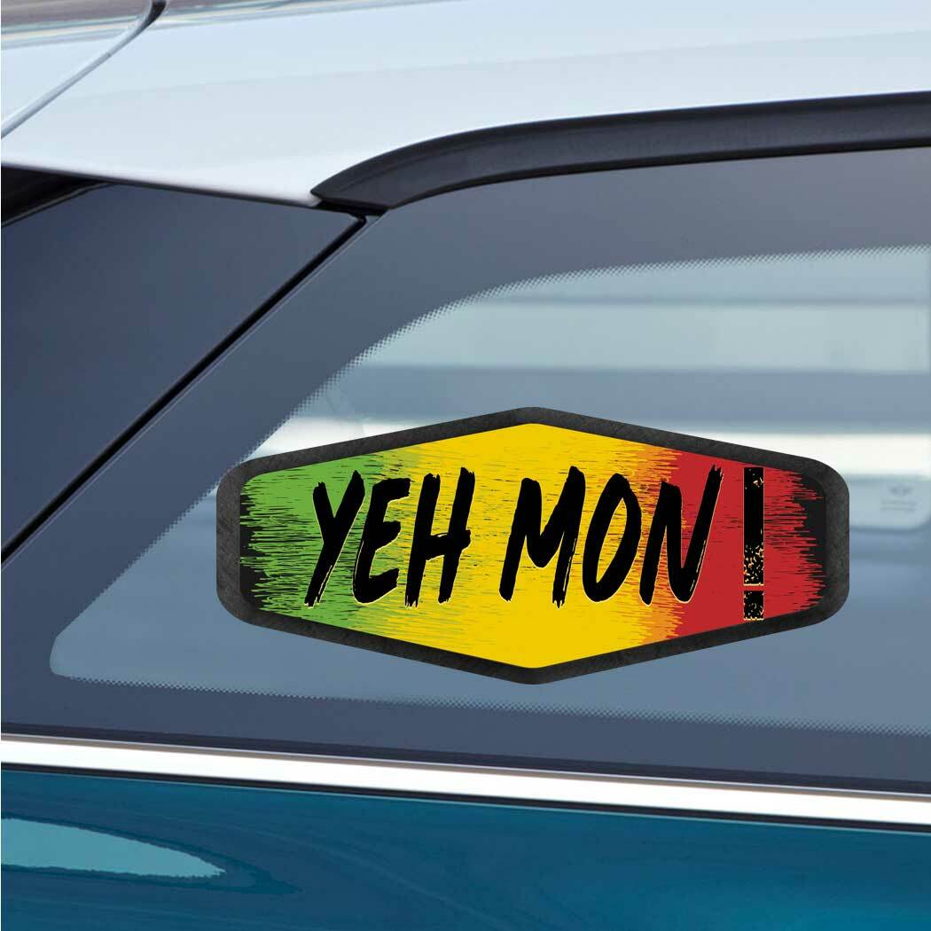 YEH MON! Jamaica Reggae Decal Sticker 3.5x8 inc | eBay