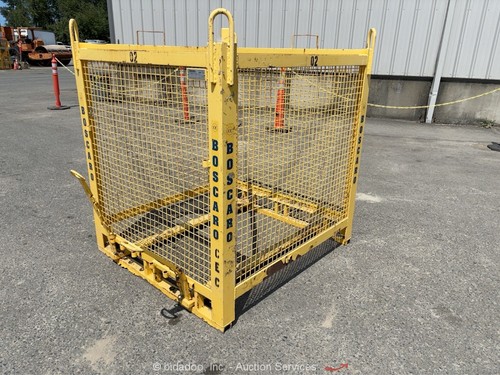 2010 Boscaro BSC 4,400 lbs Brick Pallet Lifting Cage basket Hoist ...