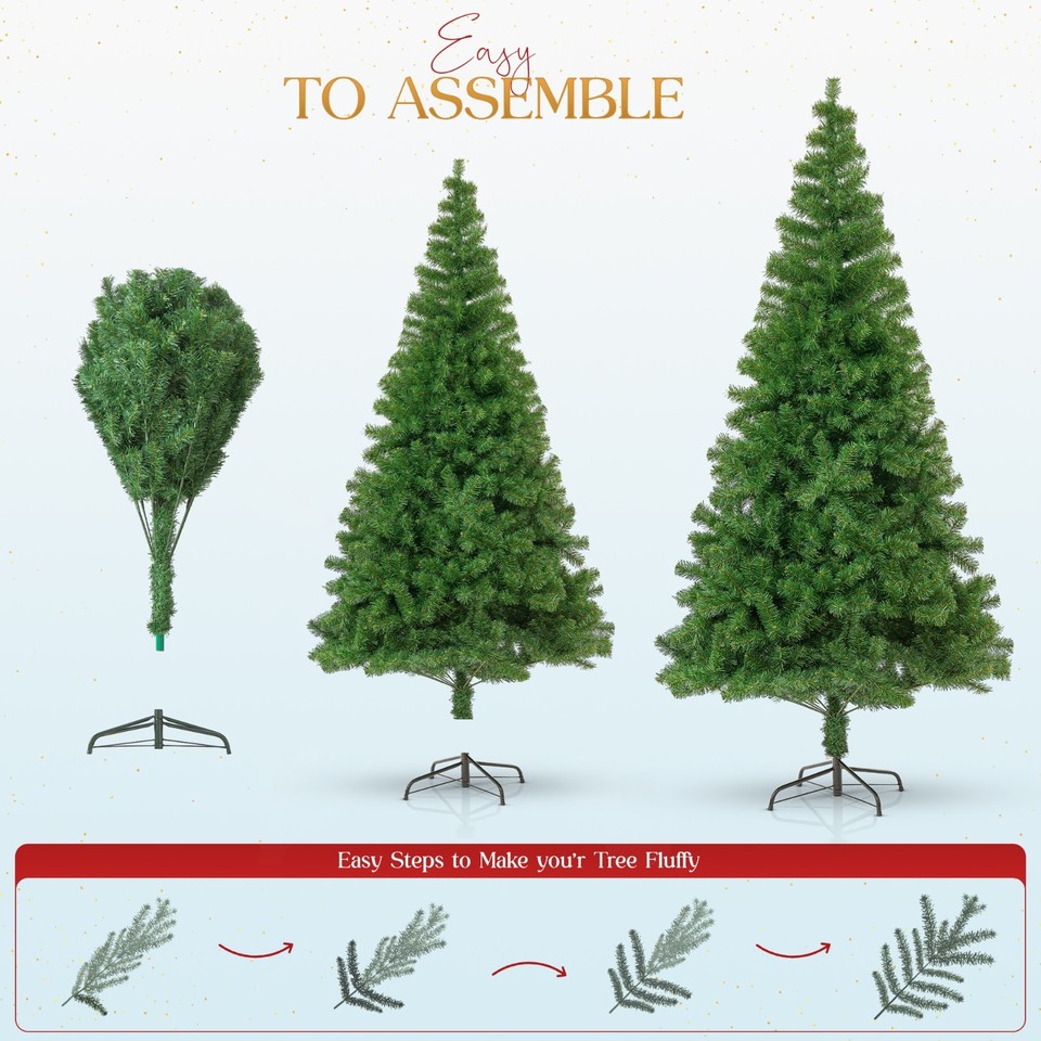 Christmas Tree with Stand Bushy Artificial Xmas Tree Home Decor 4ft 5ft ...