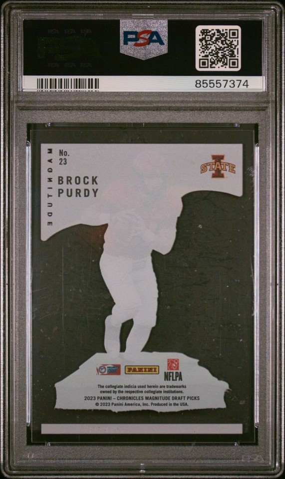2023 Panini Chronicles Draft Pick #23 Brock Purdy - Magnitude - PSA 9 ...