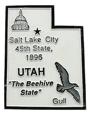 Classic Utah White Fridge Magnet | eBay