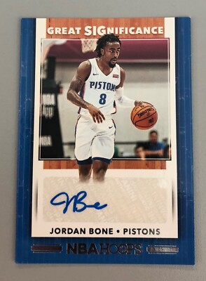 Jordan Bone 2019-20 NBA Hoops Great Significance Auto FREE SHIPPING! | eBay
