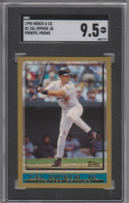 1998 Merck & Co. CAL RIPKEN JR Baltimore Orioles PRINIVIL PROMO SGC 9.5 ...