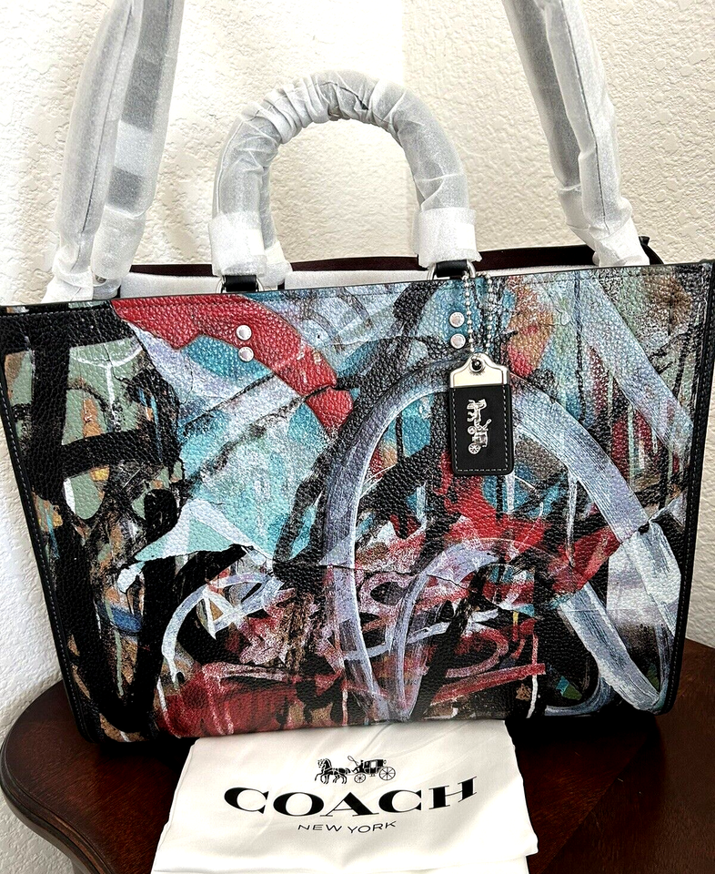 Coach Mint X + Serf Black & Silver Graffiti Large Rogue 39 Original ...