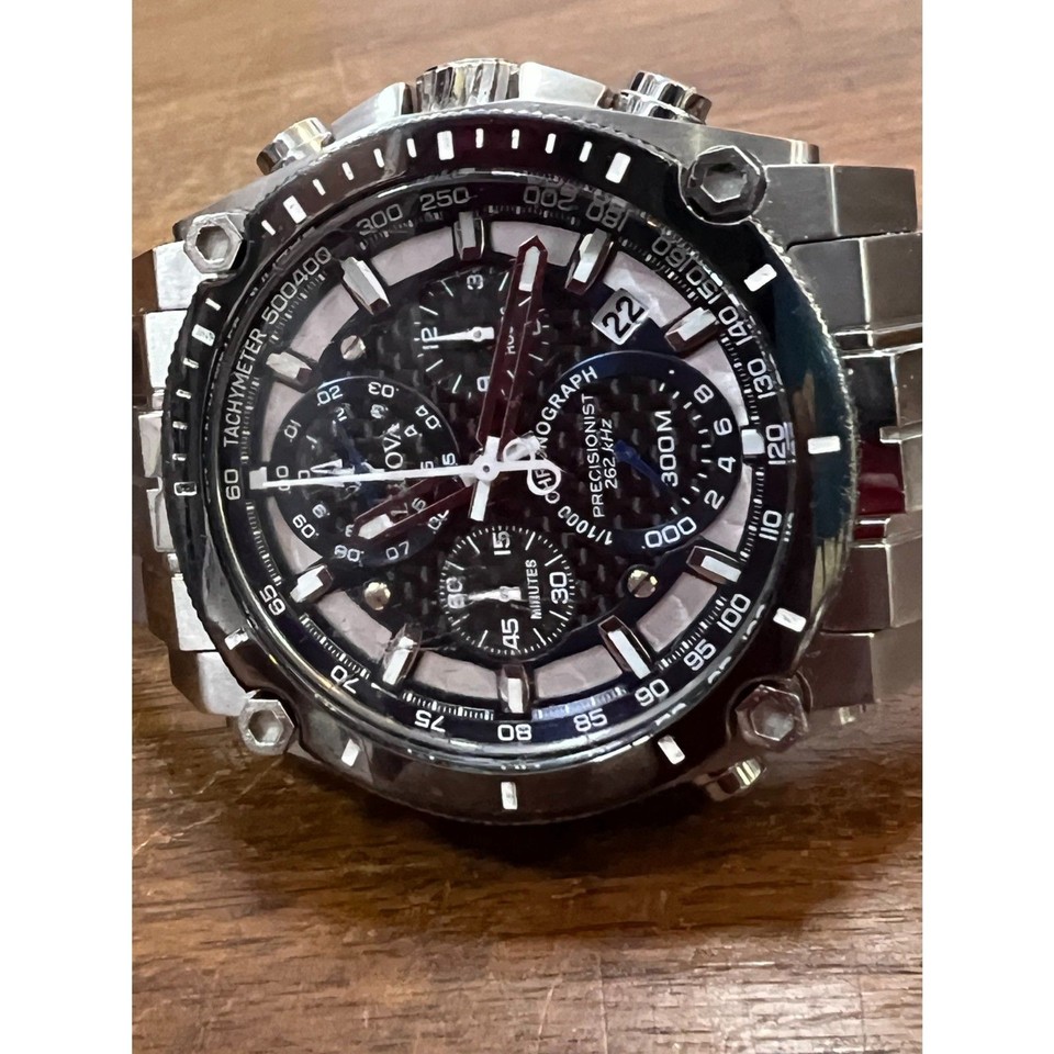 Men's Bulova Precisionist Chronograph Watch with Black Dial (Model ...