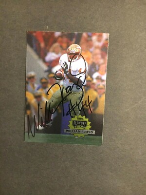 WILLIAM FLOYD San Francisco 49ers AUTOGRAPH FOOTBALL CARD ( NO COA.)NM ...