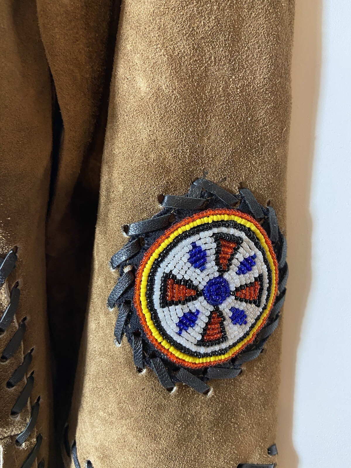 Native American Tribal Indian Boone Eagle Western Cowboy Suede Leather ...