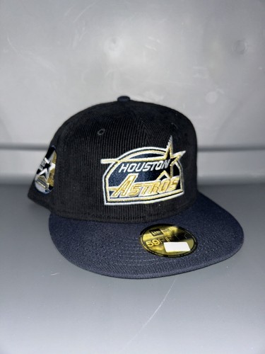 NEW ERA MENS HOUSTON ASTROS 35 YEARS PATCH CORDUROY FITTED HAT SIZE 7 3 ...
