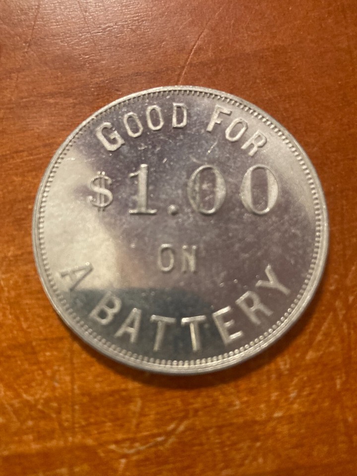 O'Neill Nebraska Trade Token O'Neill Battery Station $1 on a battery MP ...