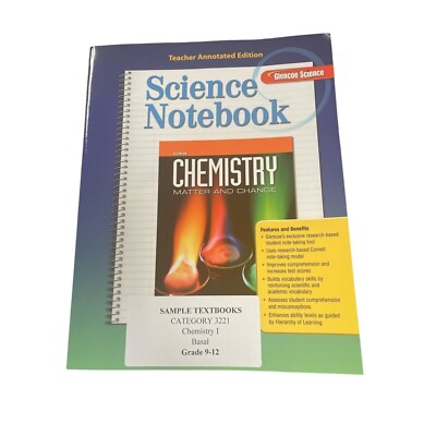 Glencoe Chemistry Matter and Change Science Notebook Teacher Annotated ...