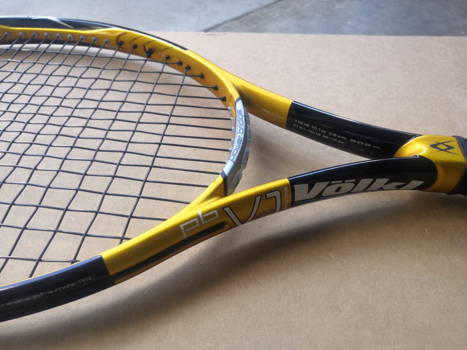 Volkl power bridge pb v1 oversize 110 head 4 1/2 grip Tennis Racquet | eBay