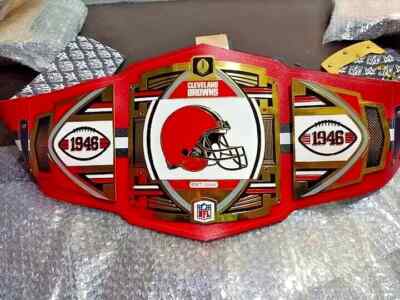 Cleveland Browns NFL Championship Belt Replica 2mm Brass Plated Adult ...