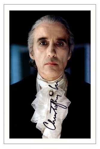 Christopher Lee Signed Autograph PHOTO Fan Signature Gift Print DRACULA ...