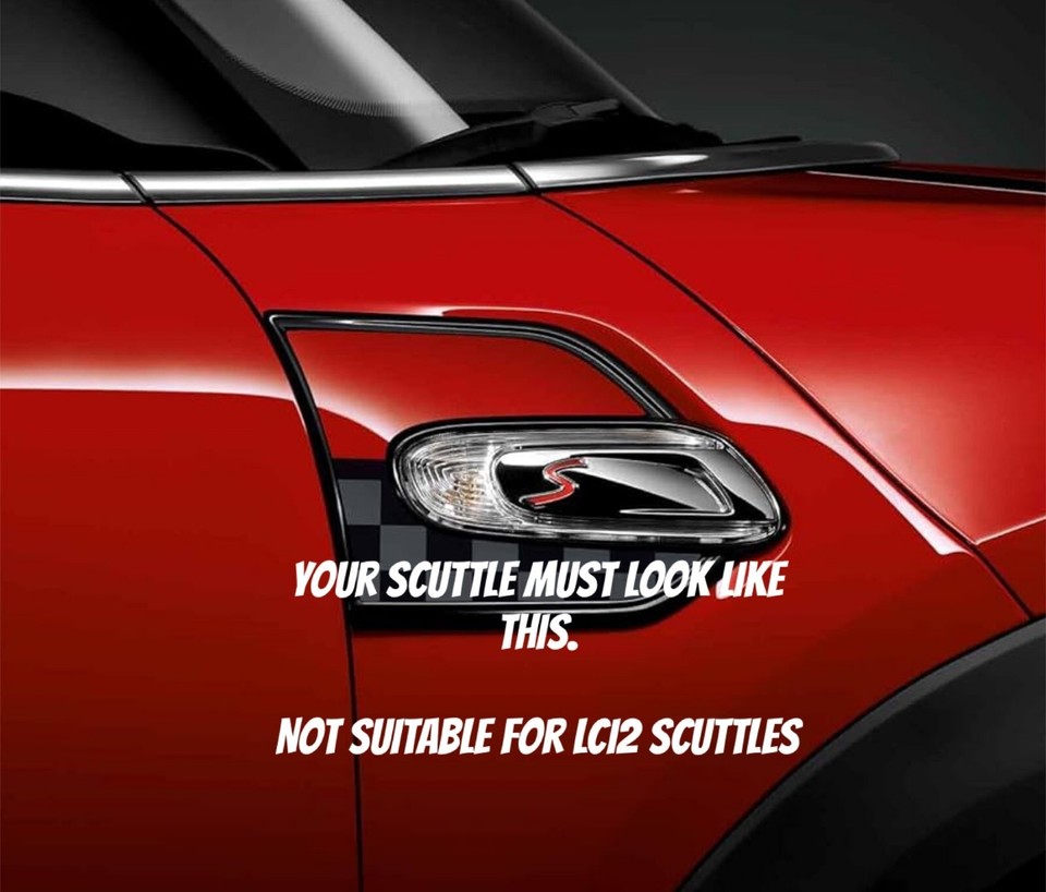 MINI Cooper S Gloss Black Side Indicator Scuttle Covers (F55, F57, F56 ...