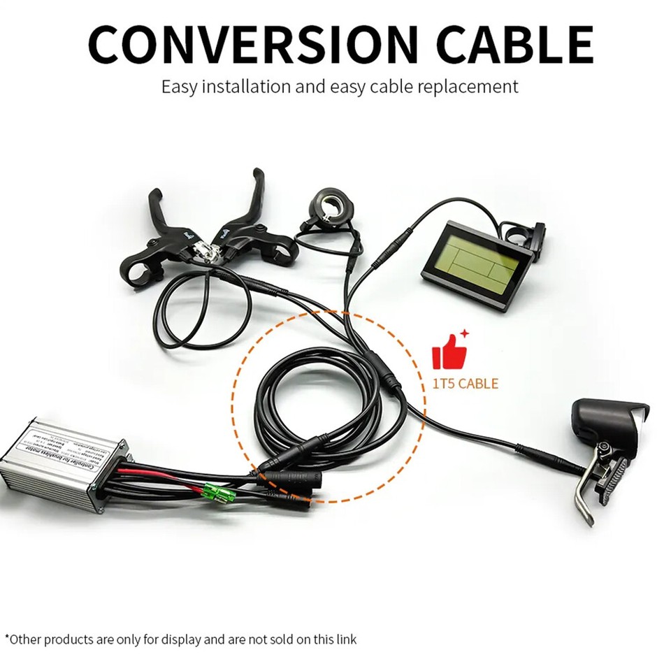 Ebike Julet Waterproof Cable 1T4/1T5 Controller/Light/Ebrake/Throttle ...