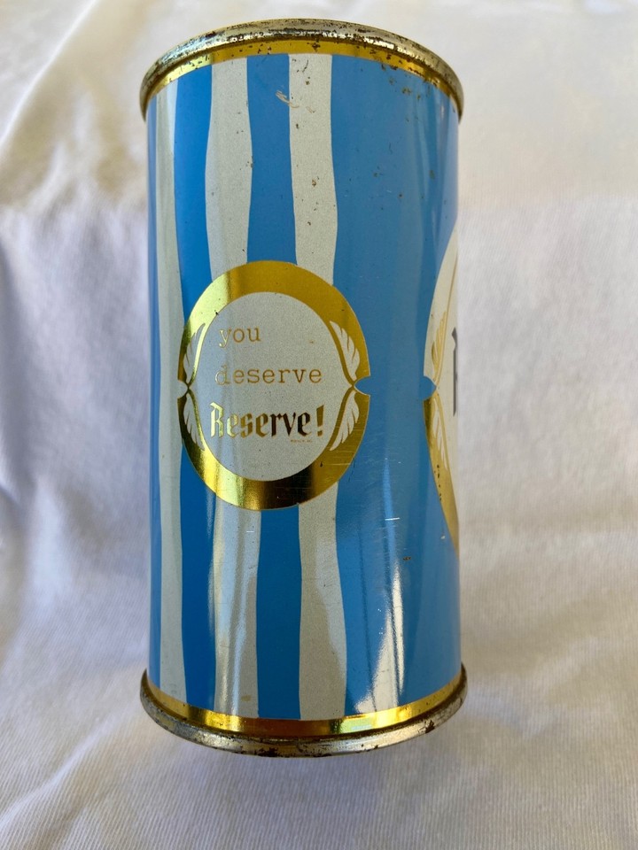 FLAT TOP BEER CAN EMPTY RESERVE BY PETER HAND 113-34 CHICAGO ILLINOIS ...
