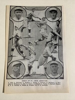 St. Louis Browns Ken Williams Dave Danforth Tobin 1923 Baseball Team ...