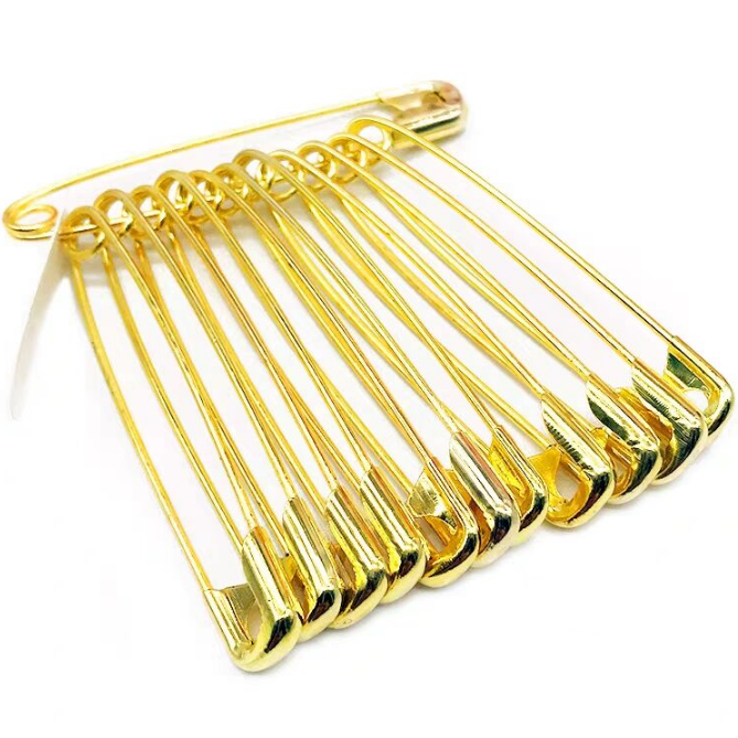 200 Stk. Sicherheitsnadel Sicherheits Nadel Nähzubehör Basteln Gold ca ...