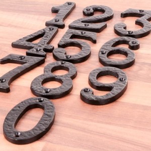 CHOOSE 0-9 BLACK ANTIQUE CAST IRON NUMBER House/Front Door/Building ...